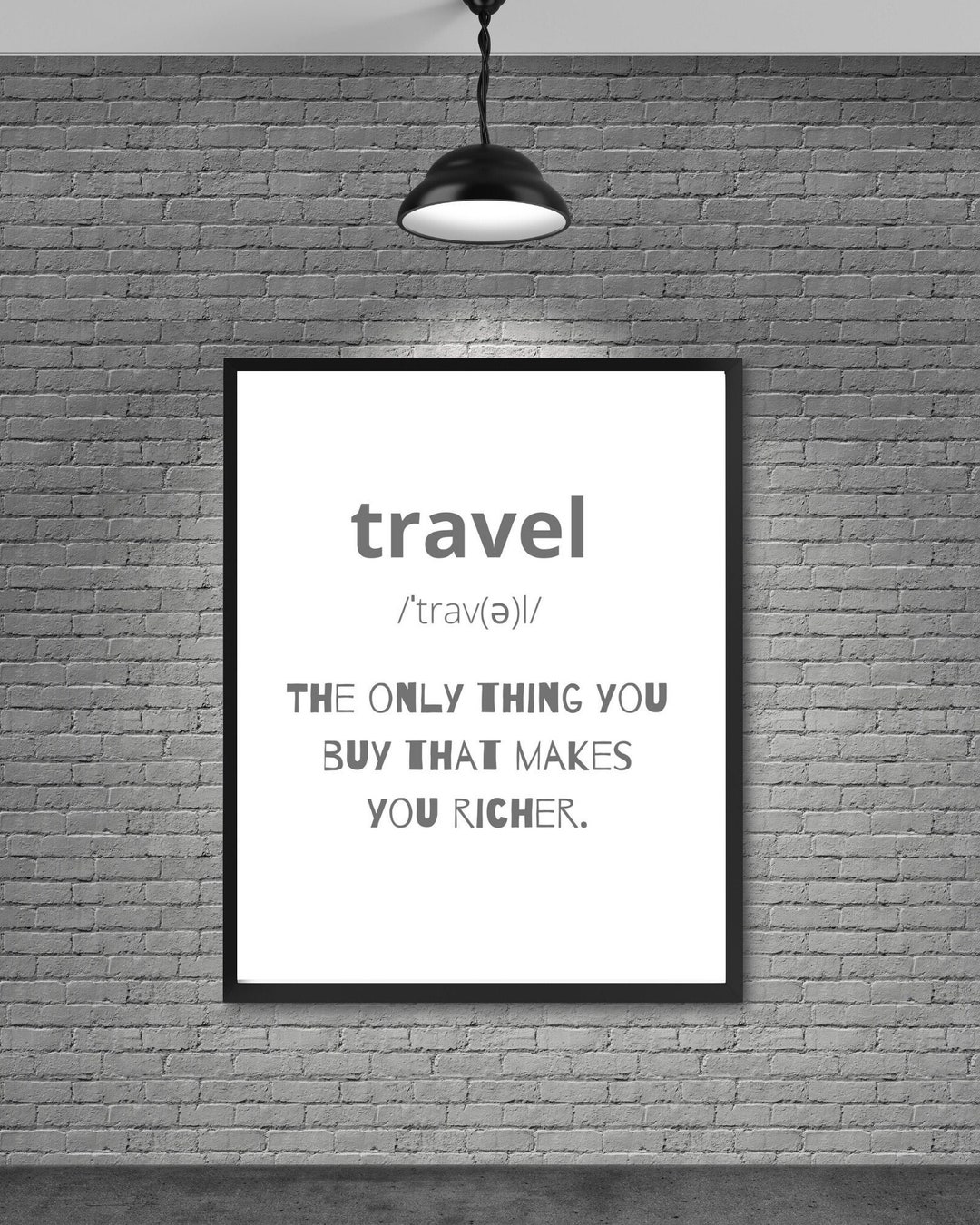 Travel Definition Decor | Travel Definition Wall Art | Wanderlust Print ...