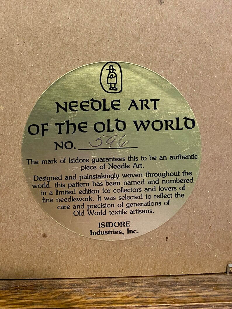 Vintage Irish Blessing ISIDORE Industries Jacquard Loom Woven Needle ...