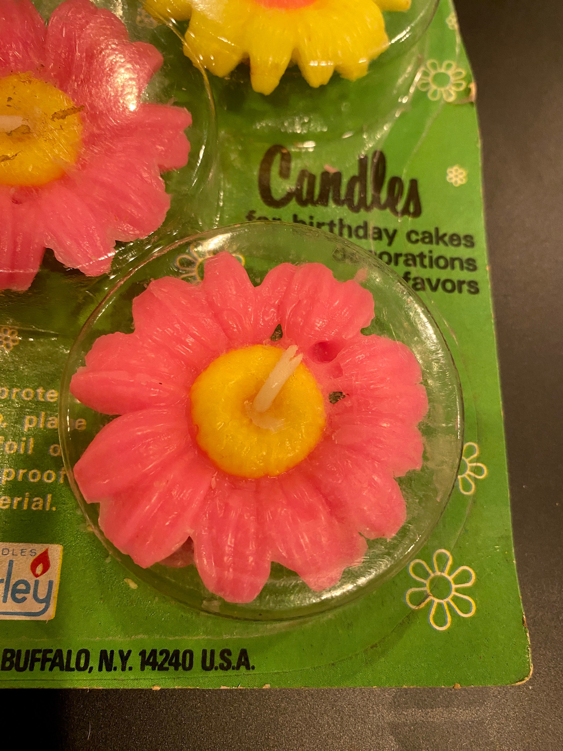 Vintage Gurley Daisy Flower Power Candles - Etsy