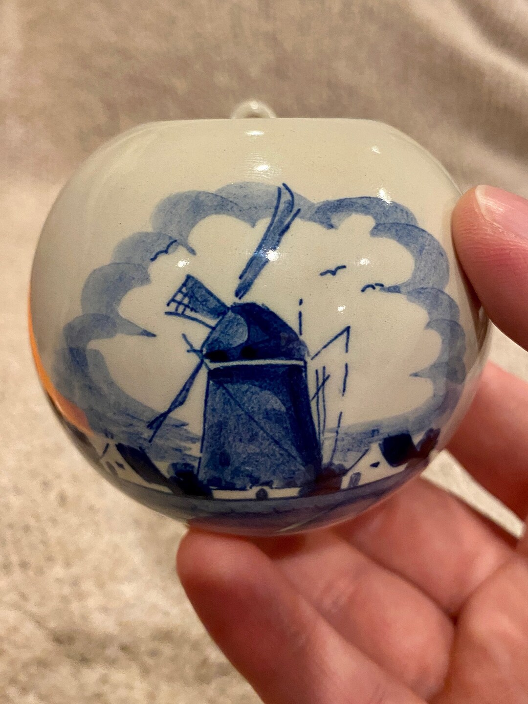 1950s Vintage Delfts Holland Windmill Zenith Hand-painted Wall Vase ...