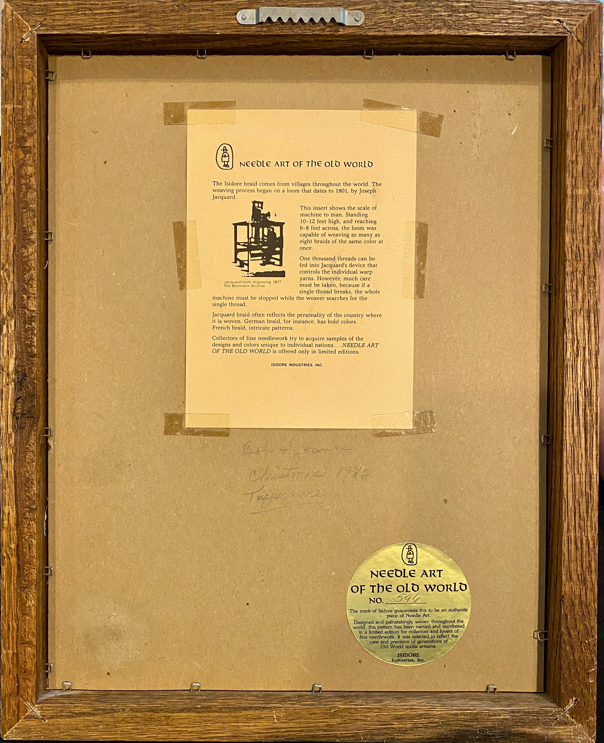 Vintage Irish Blessing ISIDORE Industries Jacquard Loom Woven Needle ...