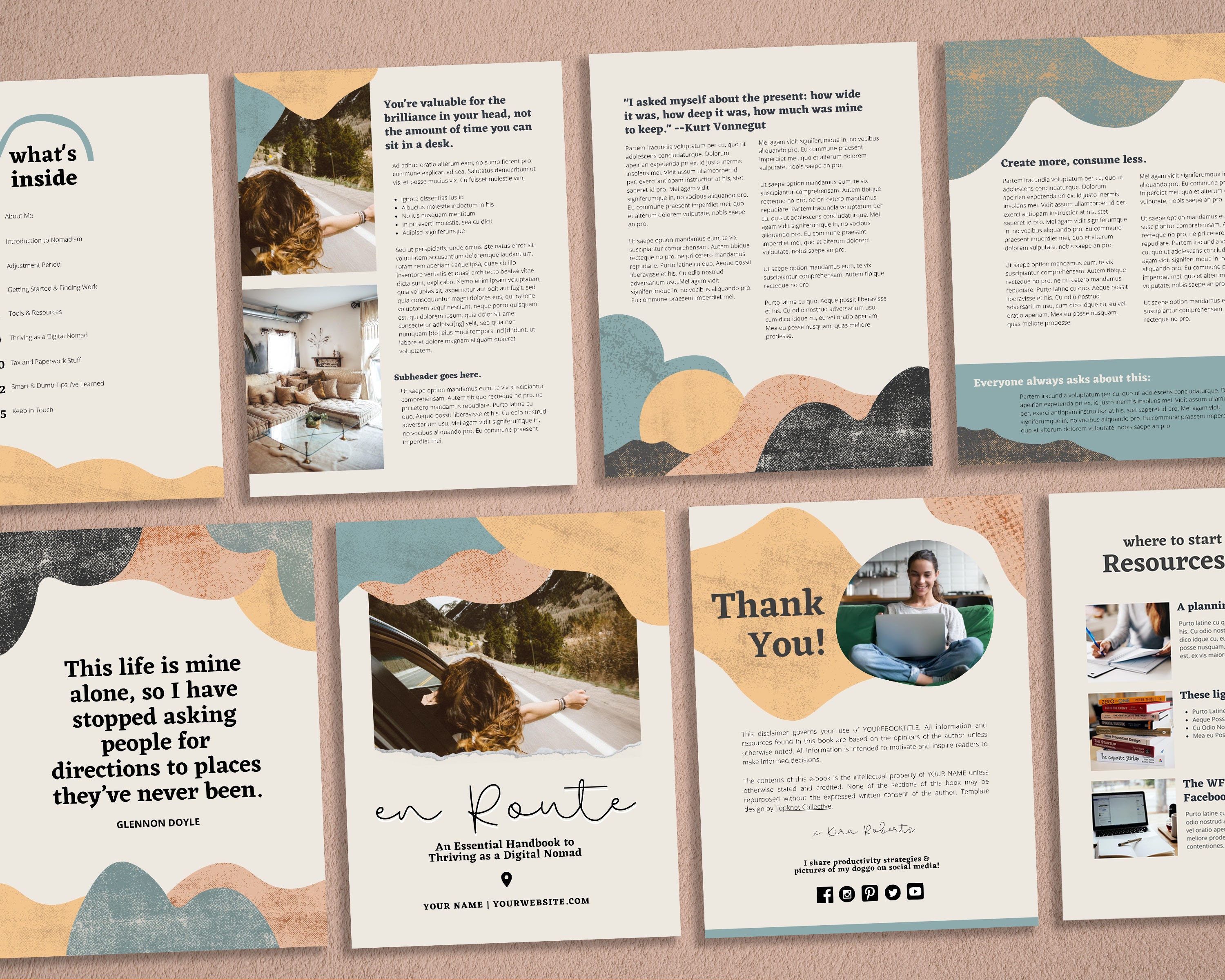 Modern Ebook Template | Made in Canva - Etsy