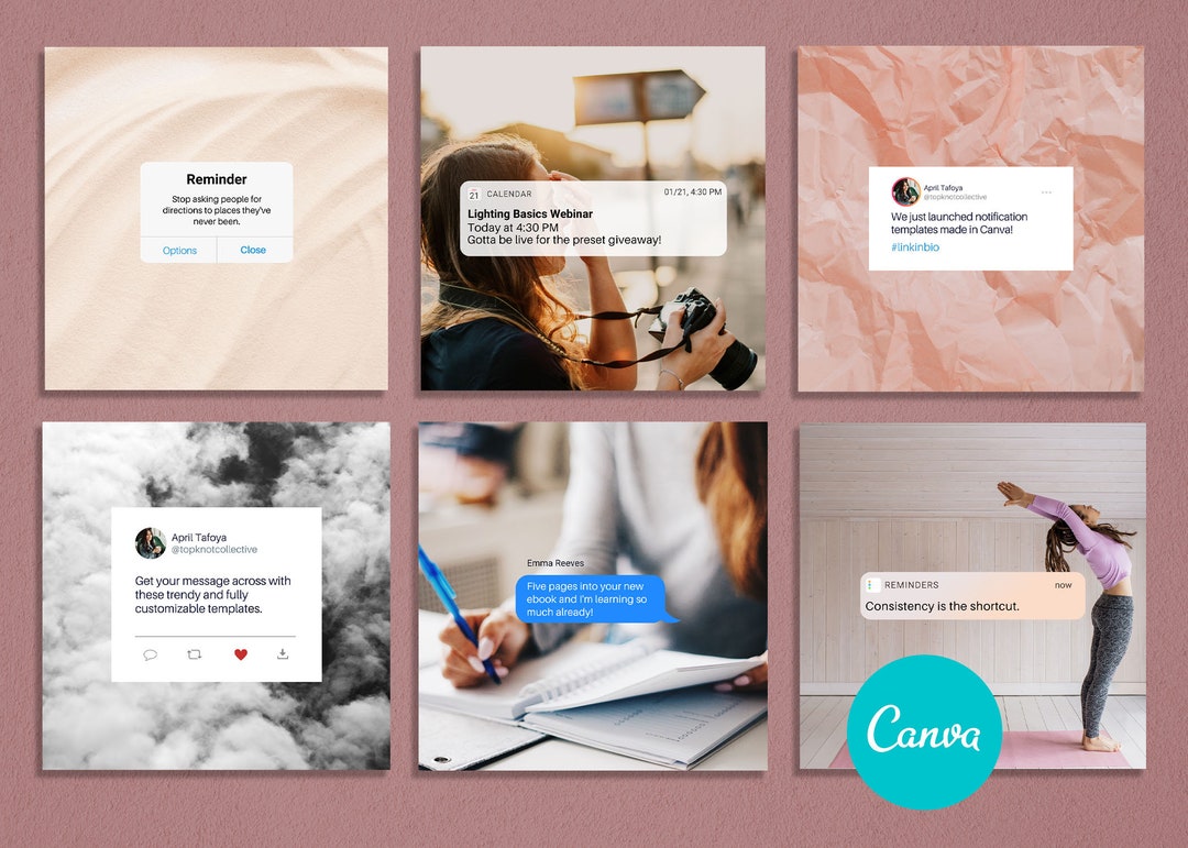 Instagram Notification Templates Made in Canva - Etsy