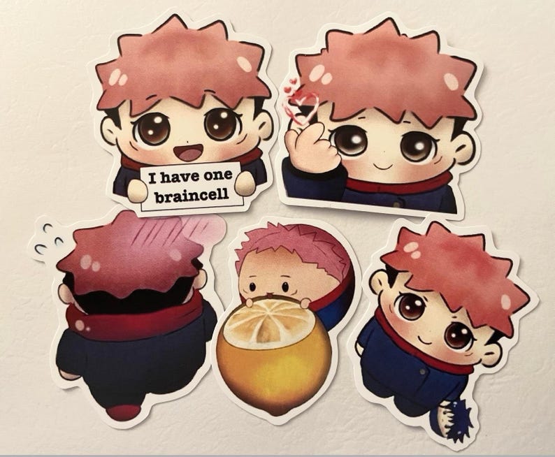 Jujutsu Kaisen Chibi Yuji Stickers - Etsy