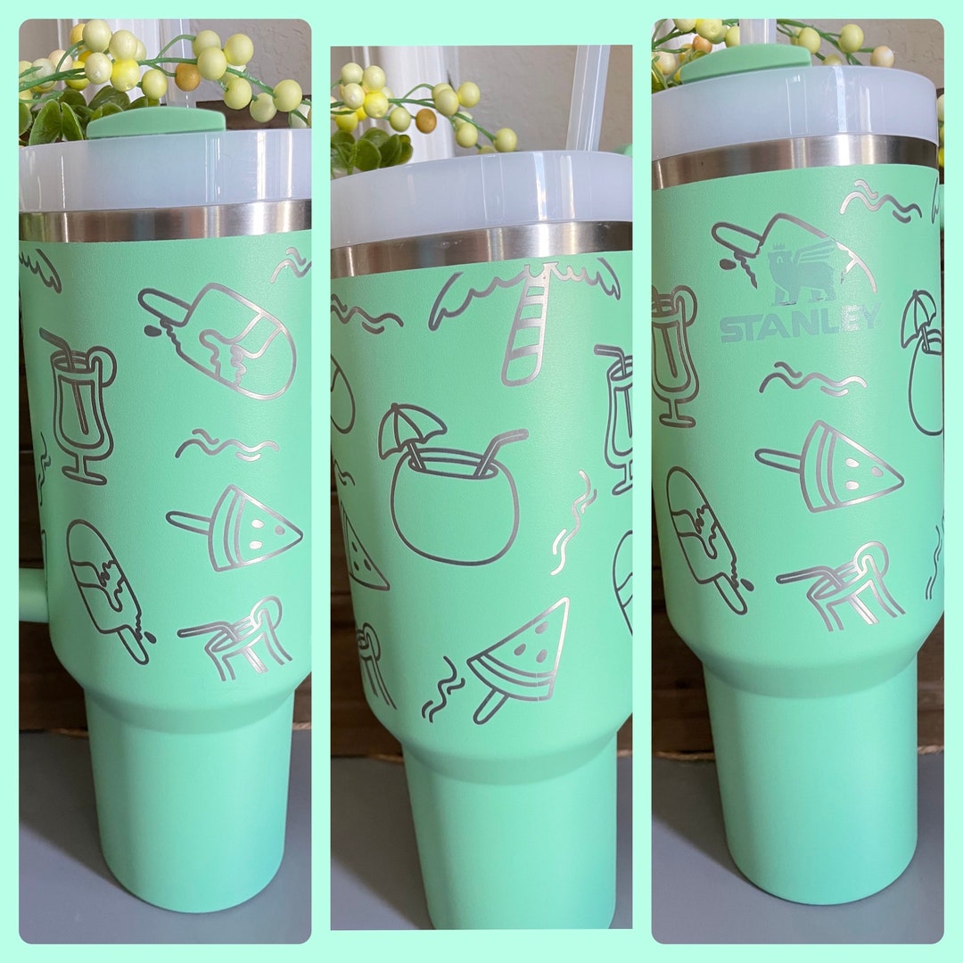 40 Oz Jade Engraved Stanley - Etsy