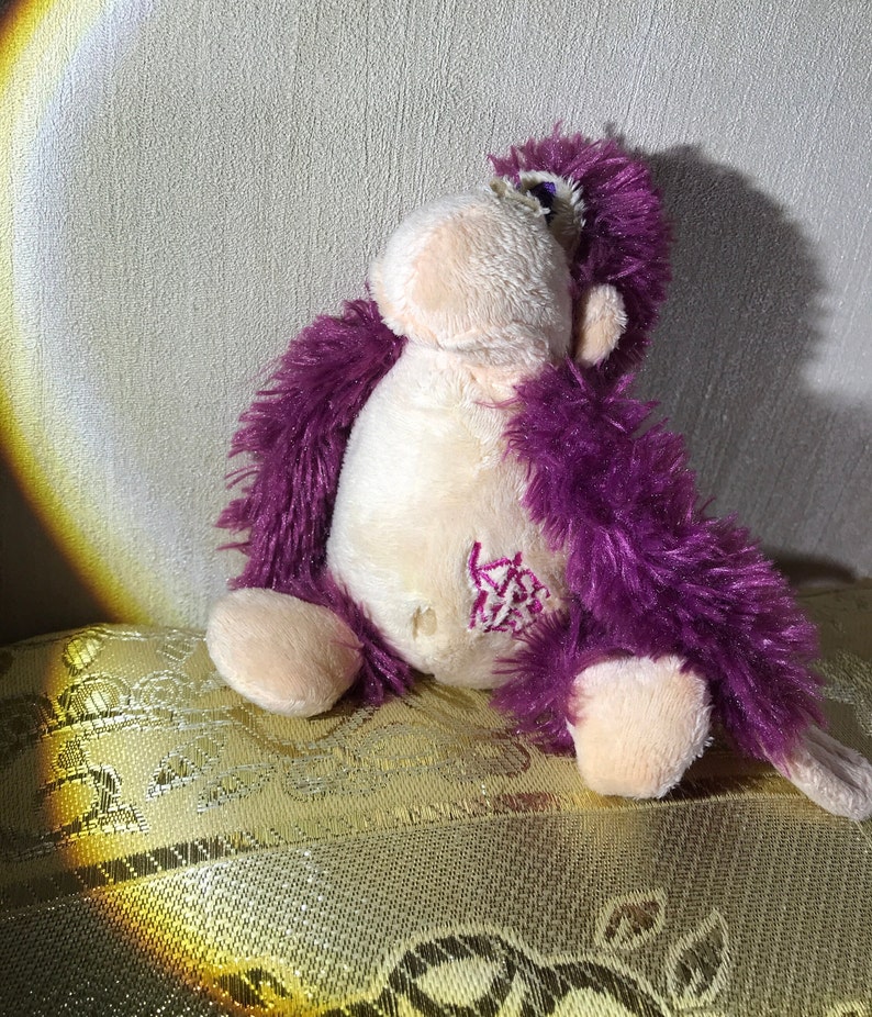 Vintage 90s Monkey Chimpanzee Plush Toy in Purple Color - Etsy