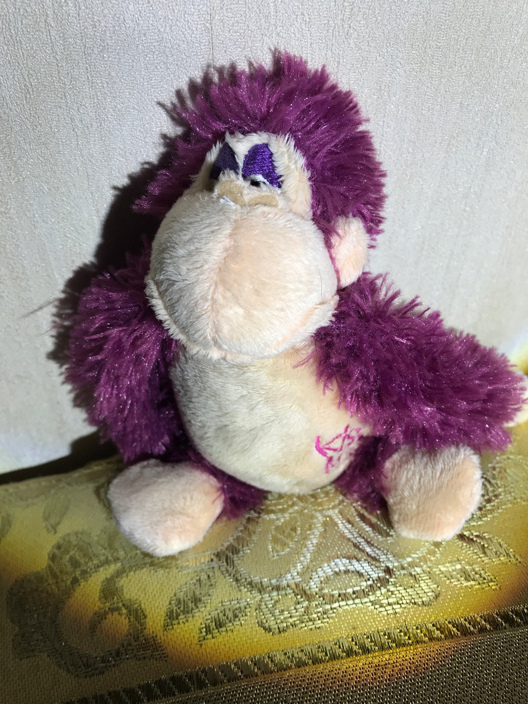 Vintage 90s Monkey Chimpanzee Plush Toy in Purple Color - Etsy