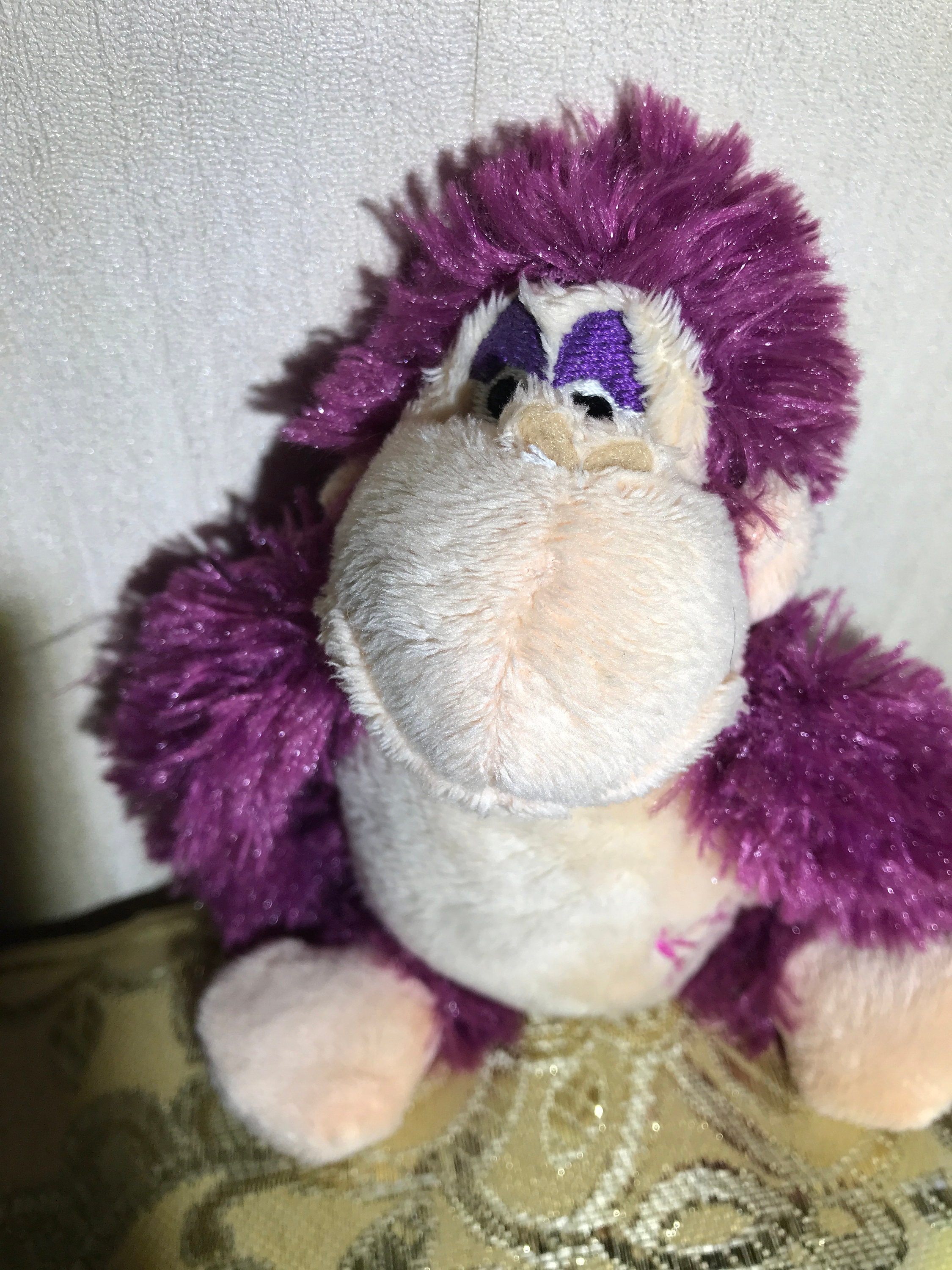 Vintage 90s Monkey Chimpanzee Plush Toy in Purple Color - Etsy