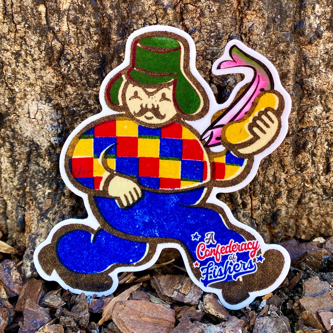Confederacy of Fishers Ignatius 3" and 4” Die-cut Vinyl Stickers - Etsy
