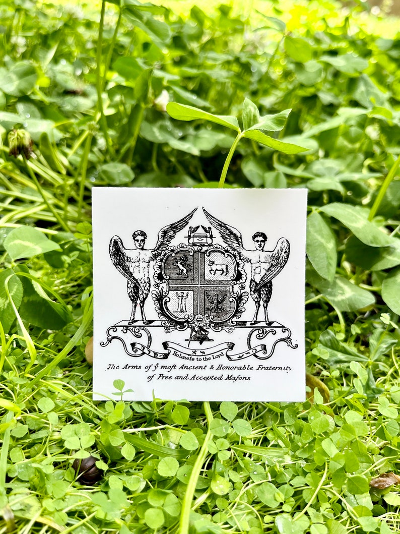 Freemason Coat of Arms 3" Vinyl Die-cut Square Sticker- Mason - Masonry ...
