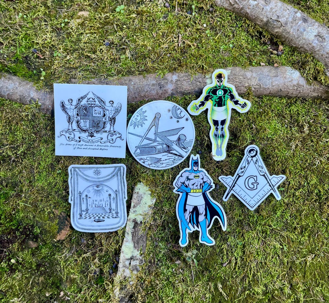 Freemason Masonic Sticker Pack: Square and Compasses, Working Tools ...