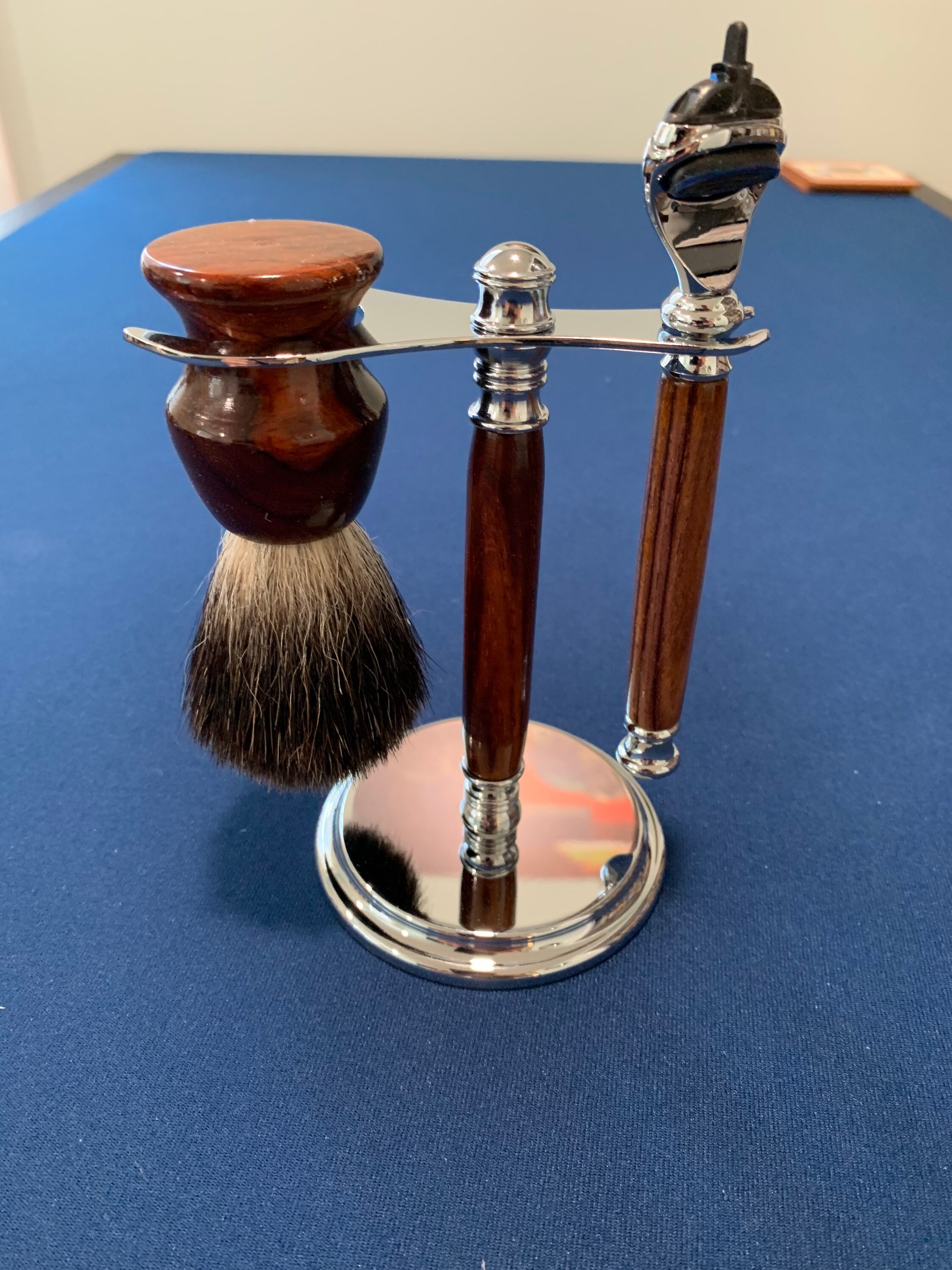 Hand Turned Wood Shaving Set - Gillette Fusion - Etsy