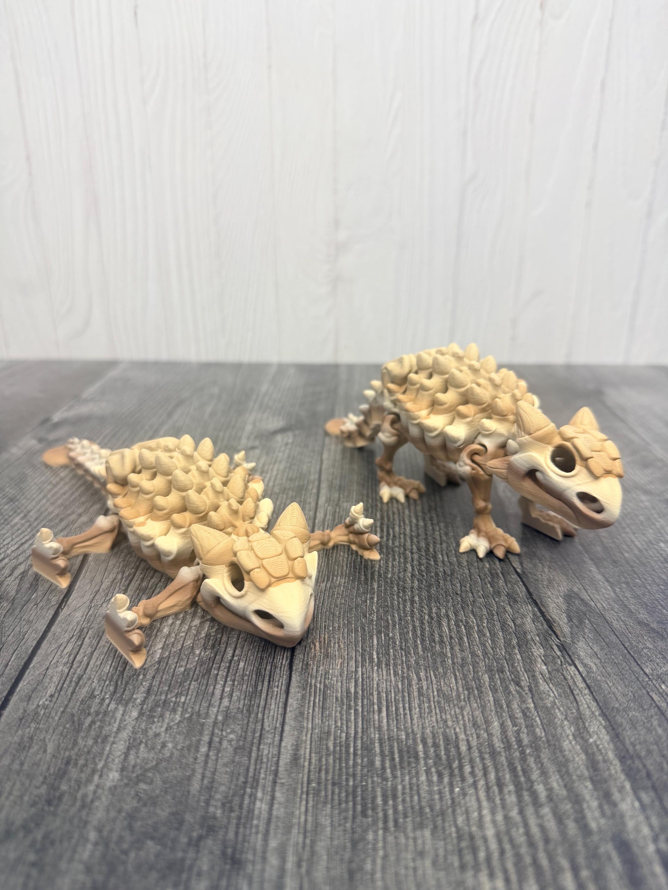Skeleton Ankylosaurus | 3D Printed Dinosaur Model | Articulated Fossil ...