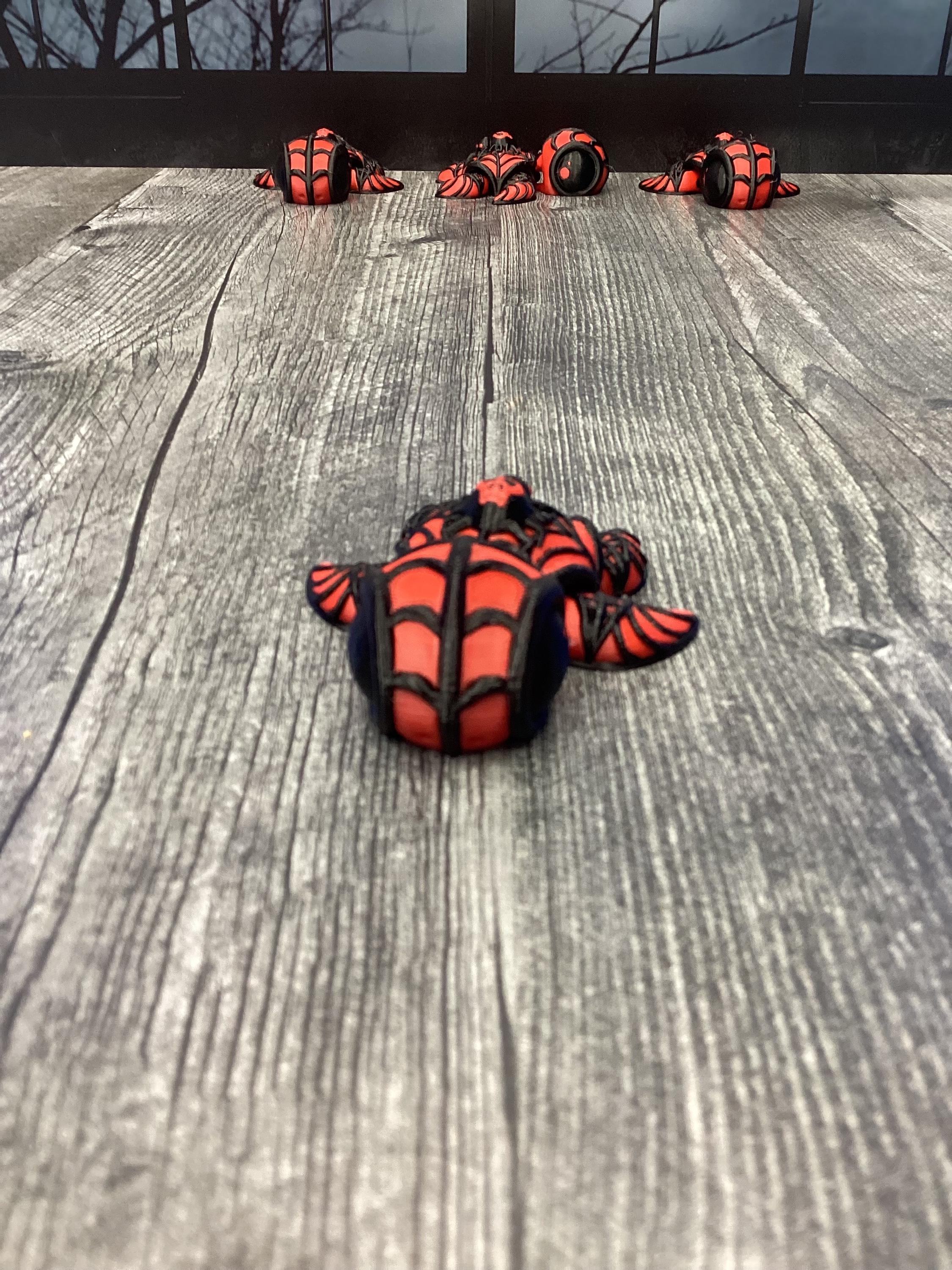 Spider Turtle Fidget Toy 3D Printed Articulated Flexi Reptile With ...