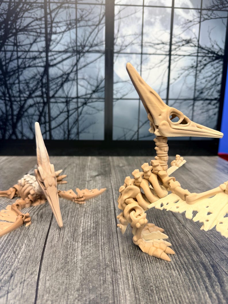 Skeleton Pteranodon 3D Printed Flying Dinosaur Fossil Figurine ...