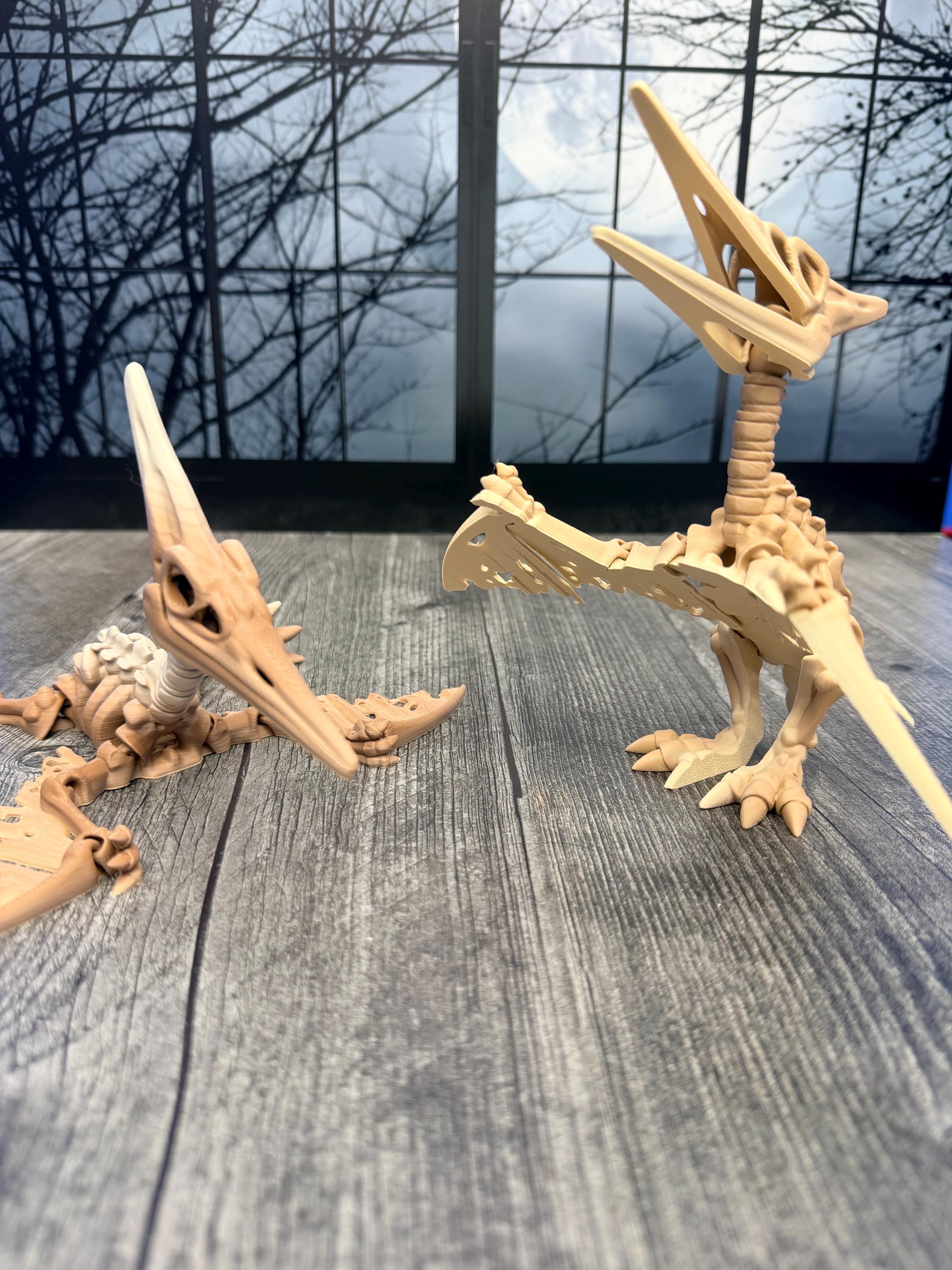 Skeleton Pteranodon 3D Printed Flying Dinosaur Fossil Figurine ...