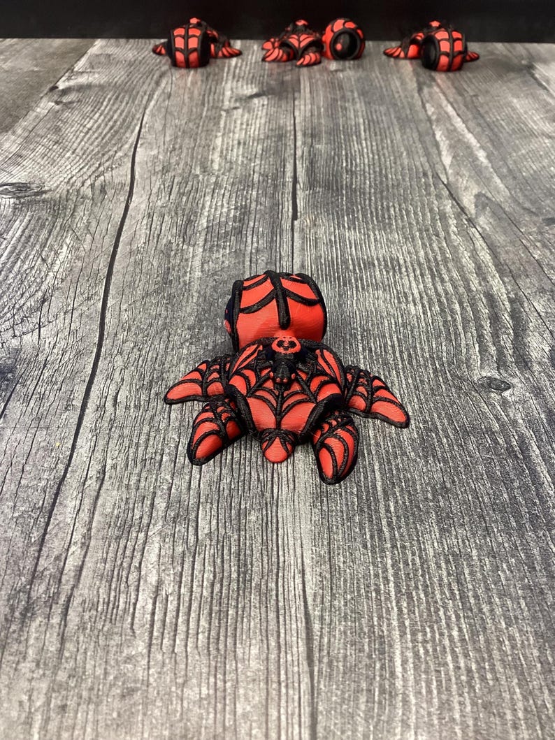 Spider Turtle Fidget Toy 3D Printed Articulated Flexi Reptile With ...