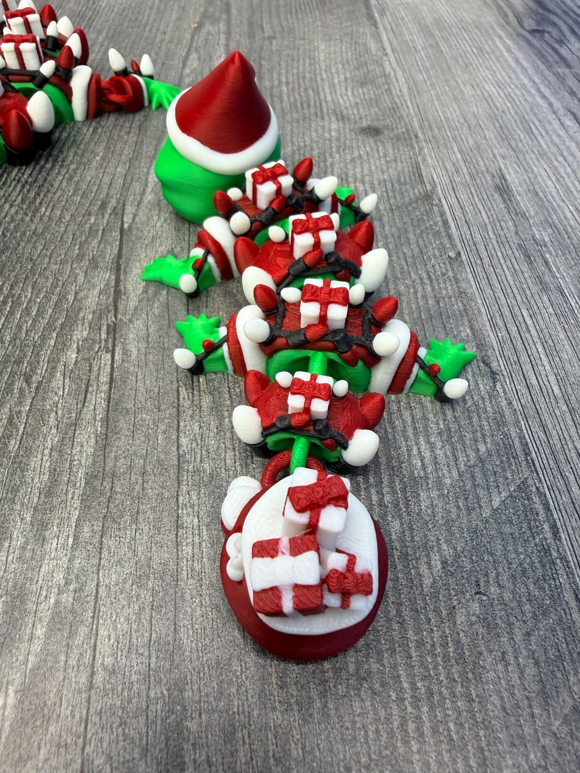 Grinch Inspired Dragon | Christmas 3D Printed Articulated Toy | Holiday ...