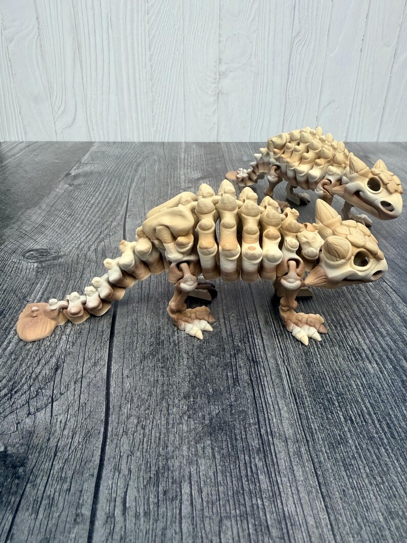 Skeleton Ankylosaurus | 3D Printed Dinosaur Model | Articulated Fossil ...