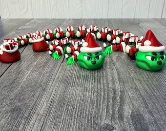 Grinch Inspired Dragon | Christmas 3D Printed Articulated Toy | Holiday ...