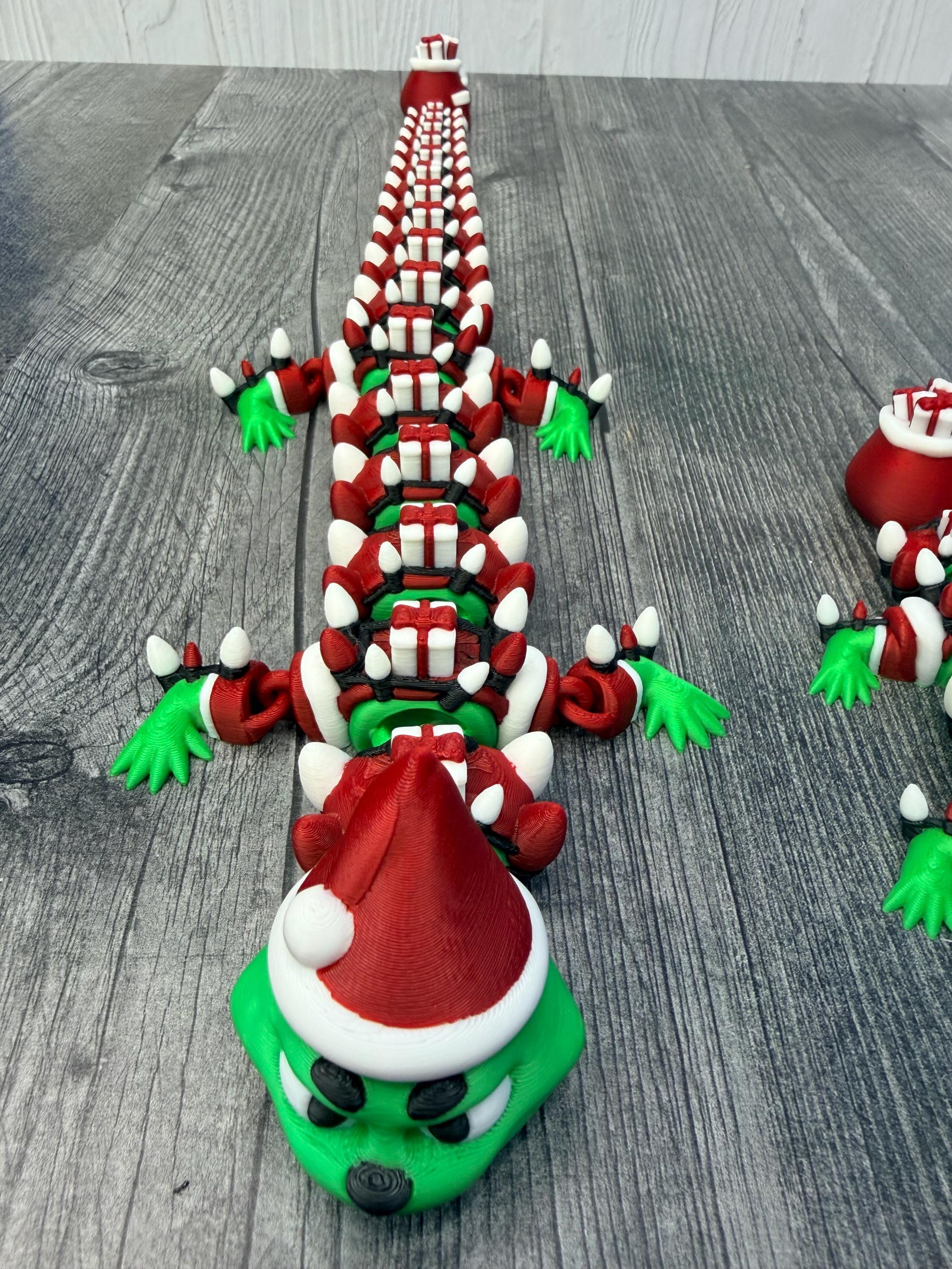 Grinch Inspired Dragon | Christmas 3D Printed Articulated Toy | Holiday ...