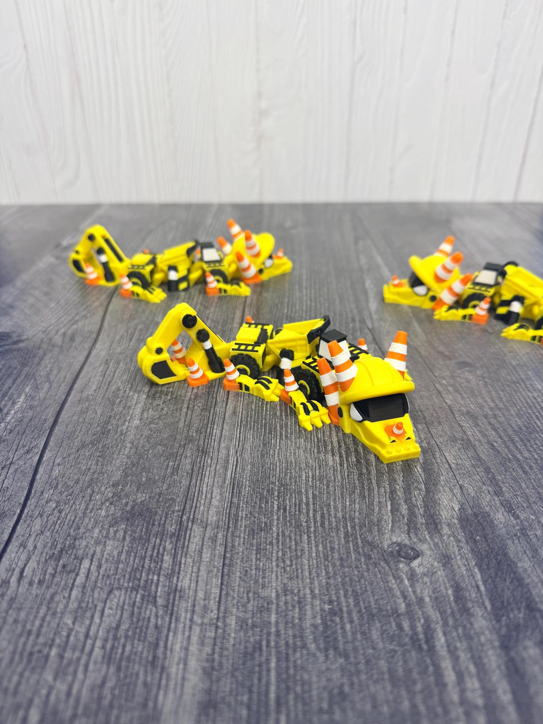 Construction Dragon – 3D Printed Articulated Bucket Dragon | Flexi ...