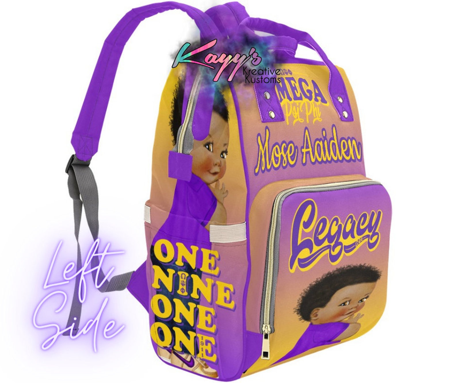 Personalized Diaper Bag Omega Psi Phi Style Diaper Bag - Etsy