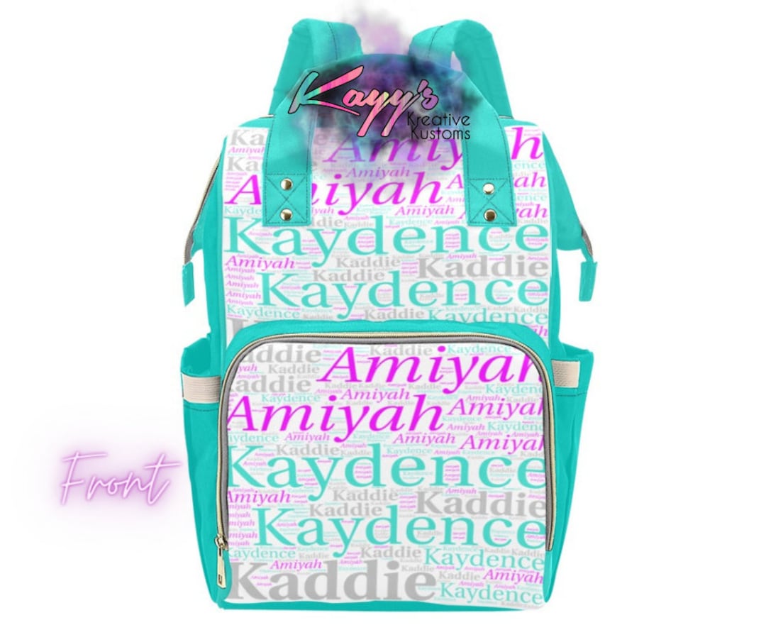 Personalized Diaper Bag With Name Monogrammed Custom Diaper Bag Baby ...