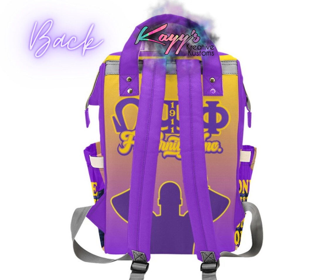 Personalized Diaper Bag Omega Psi Phi Style Diaper Bag - Etsy