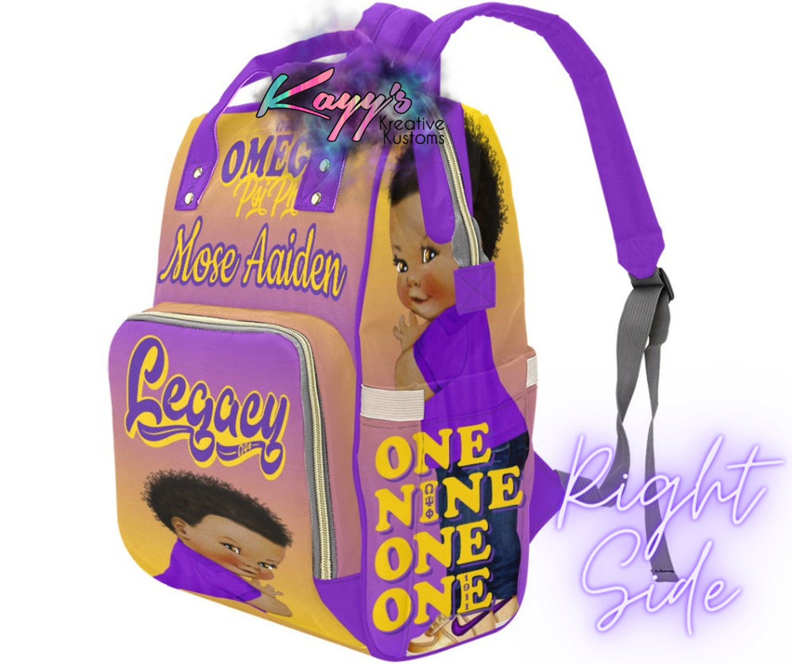 Personalized Diaper Bag Omega Psi Phi Style Diaper Bag - Etsy