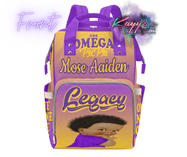 Personalized Diaper Bag Omega Psi Phi Style Diaper Bag - Etsy