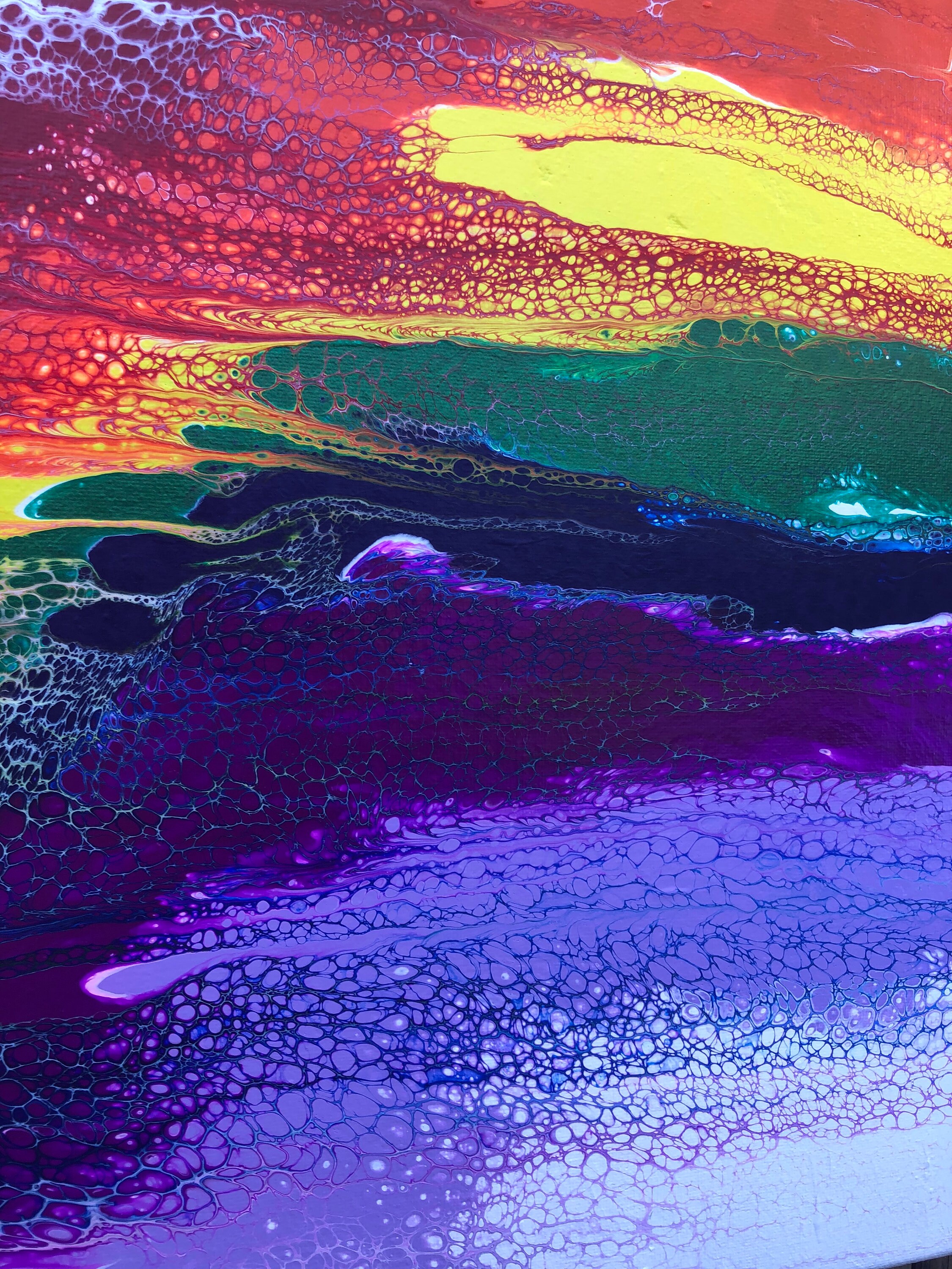 Pride Flag Swiped Abstract Art Painting 16x20 Canvas - Etsy