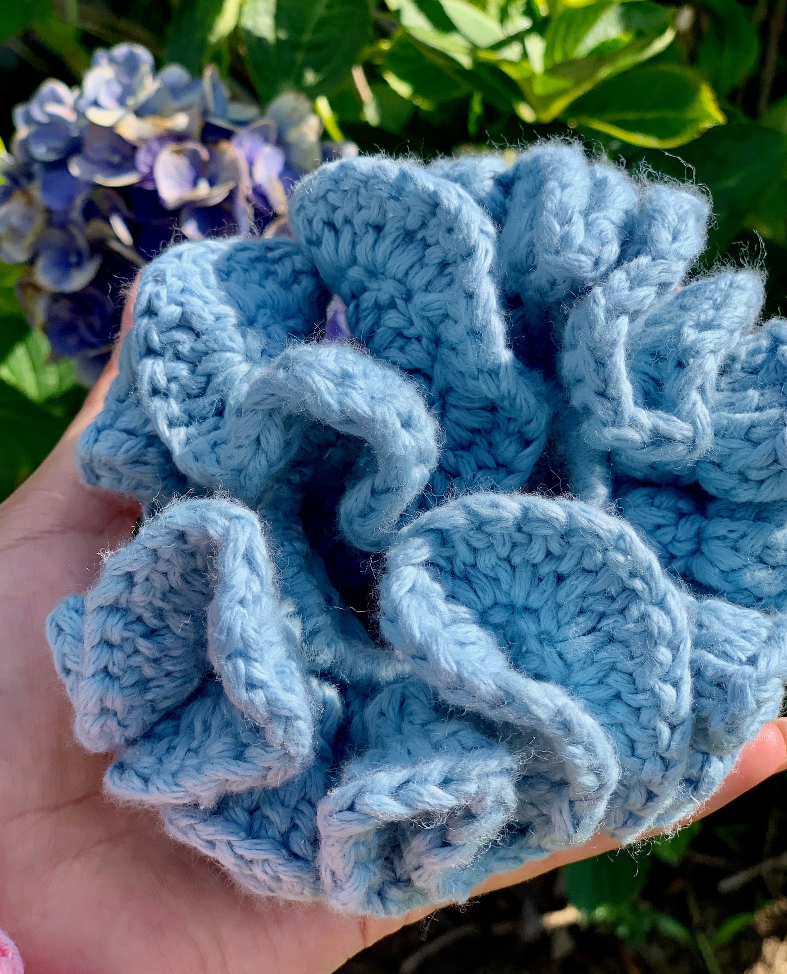 Set of Two Crochet Scrunchies Handmade Scrunchies - Etsy