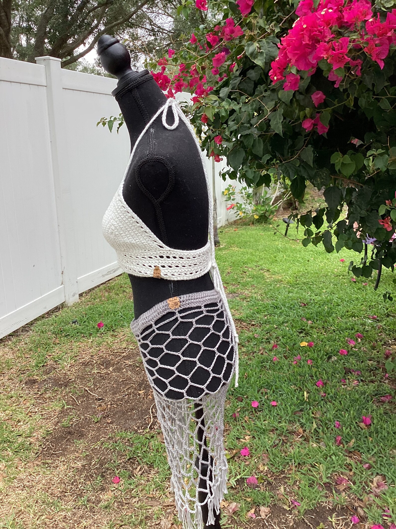 Crochet Beach Cover Up/ Boho Style/bathing Suit Cover/crochet Fringe ...