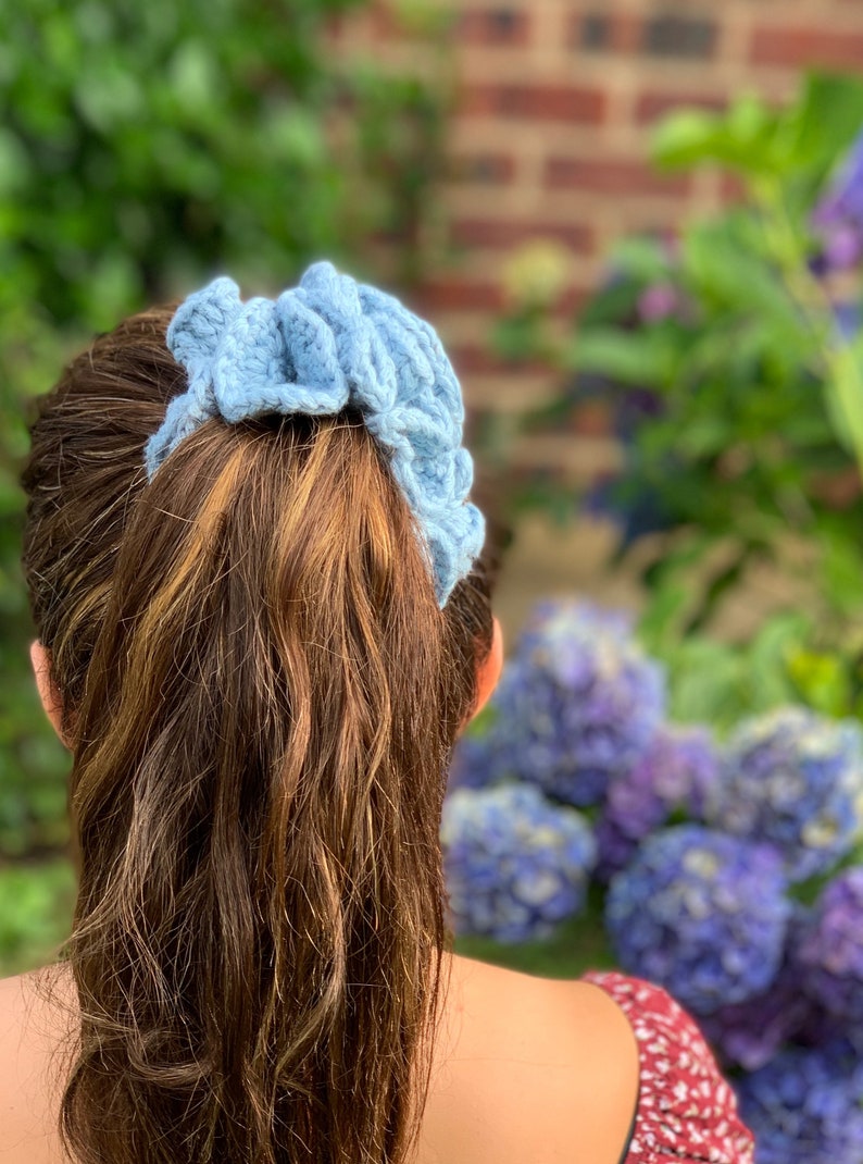 Set of Two Crochet Scrunchies Handmade Scrunchies - Etsy