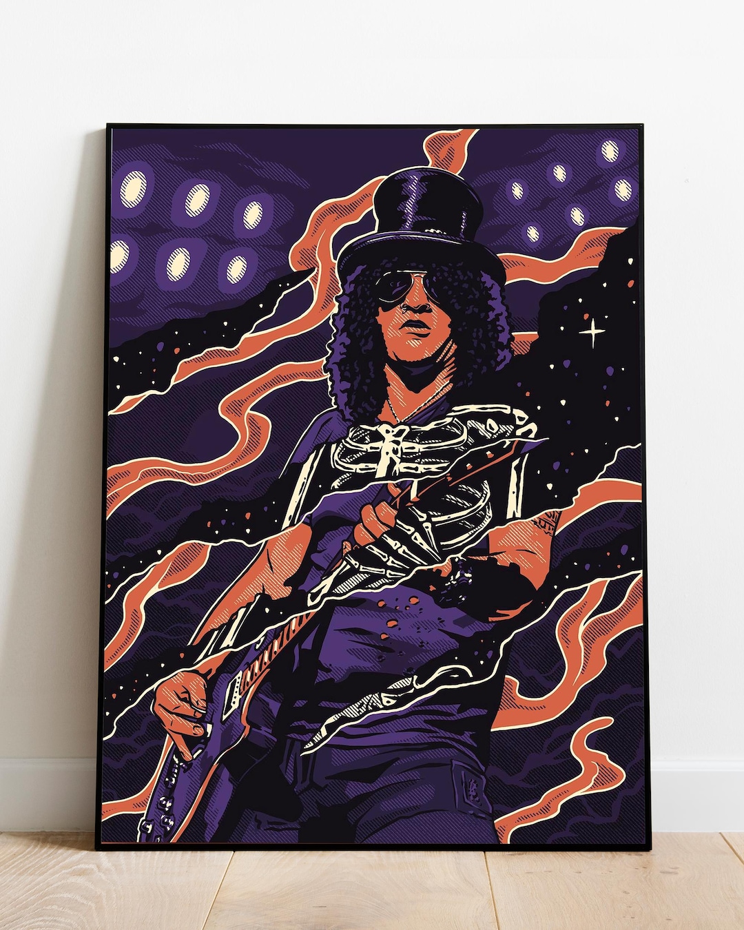 Slash Inspired Illustrated Poster - Etsy