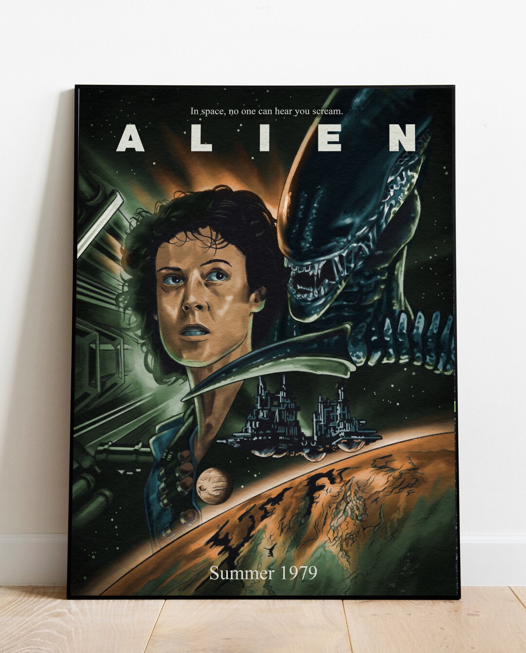 Alien 80s Inspired Unofficial Fan Art Poster 18x24" (hand Signed) - Etsy