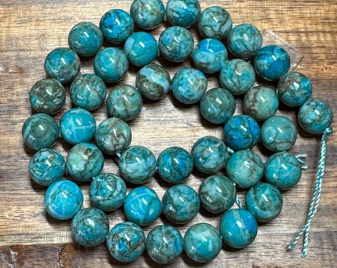 Blue South African Turquoise: Soothing Natural Stone/gemstone Round ...