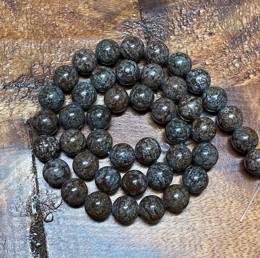 Coffee Brown Snowflake Jasper: Tempting Gemstone/natural Stone Beads ...