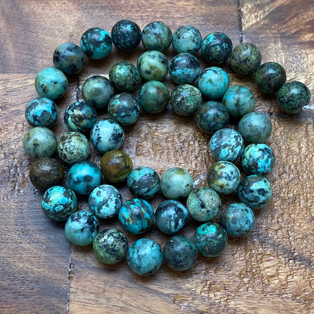 African Turquoise Jasper: Exquisite Natural Gemstone Beads for Jewelry ...