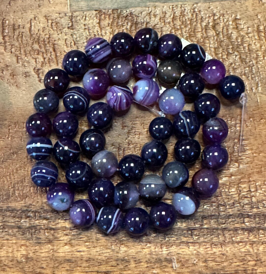 Dark Purple Agate (some W/ Stripes): Enthralling Natural Gemstone ...