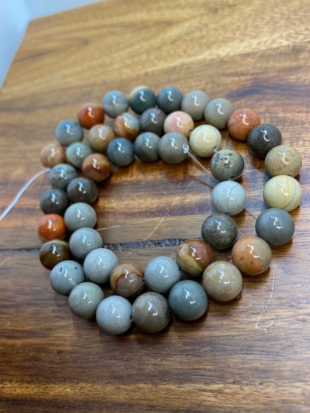 Mesmeric Natural Ocean Jasper (AKA Fancy Jasper) Gemstone Beads for ...