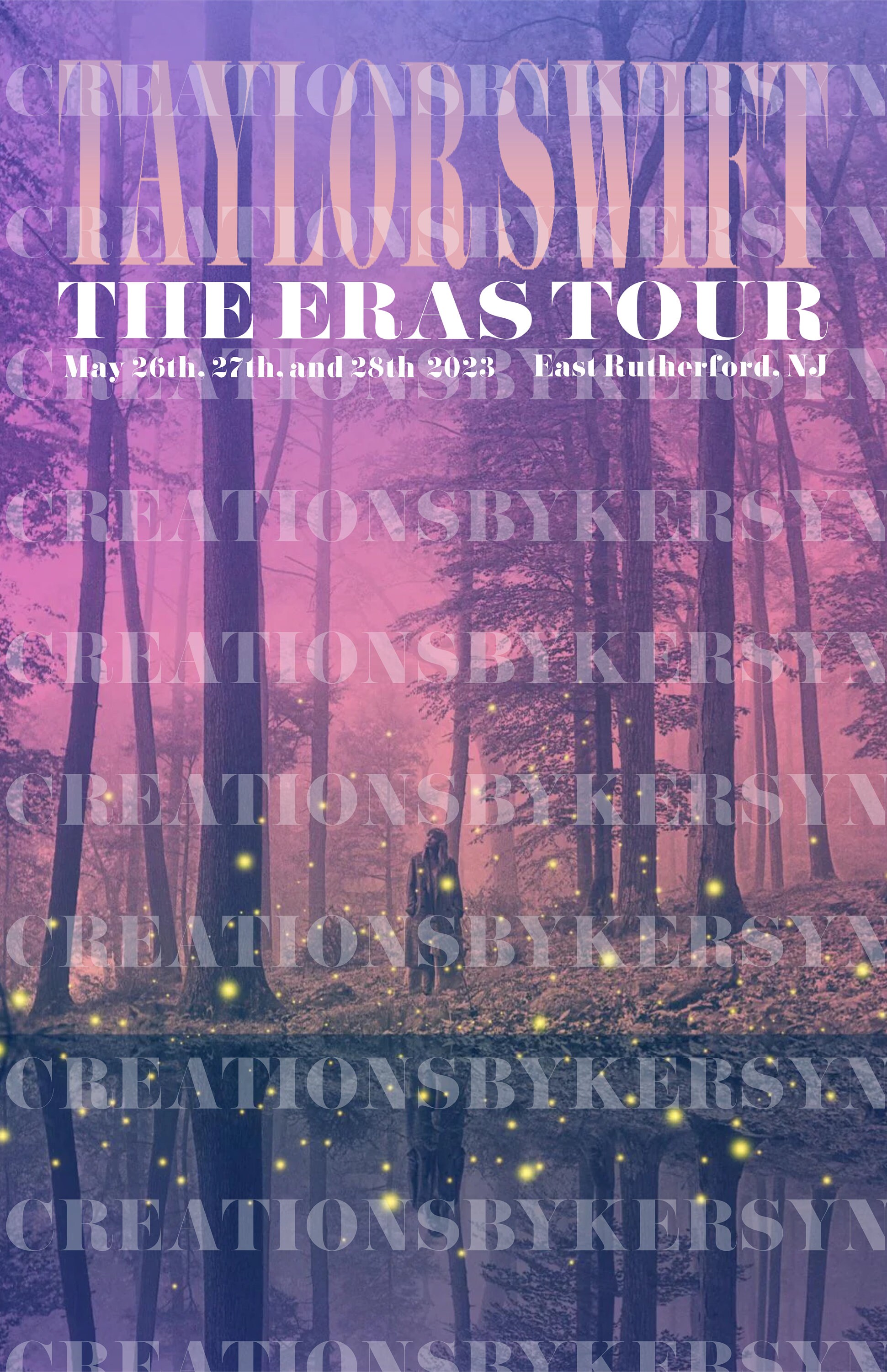 Replica Taylor Swift the Eras Tour VIP Posters Seattle Folklore Forest ...