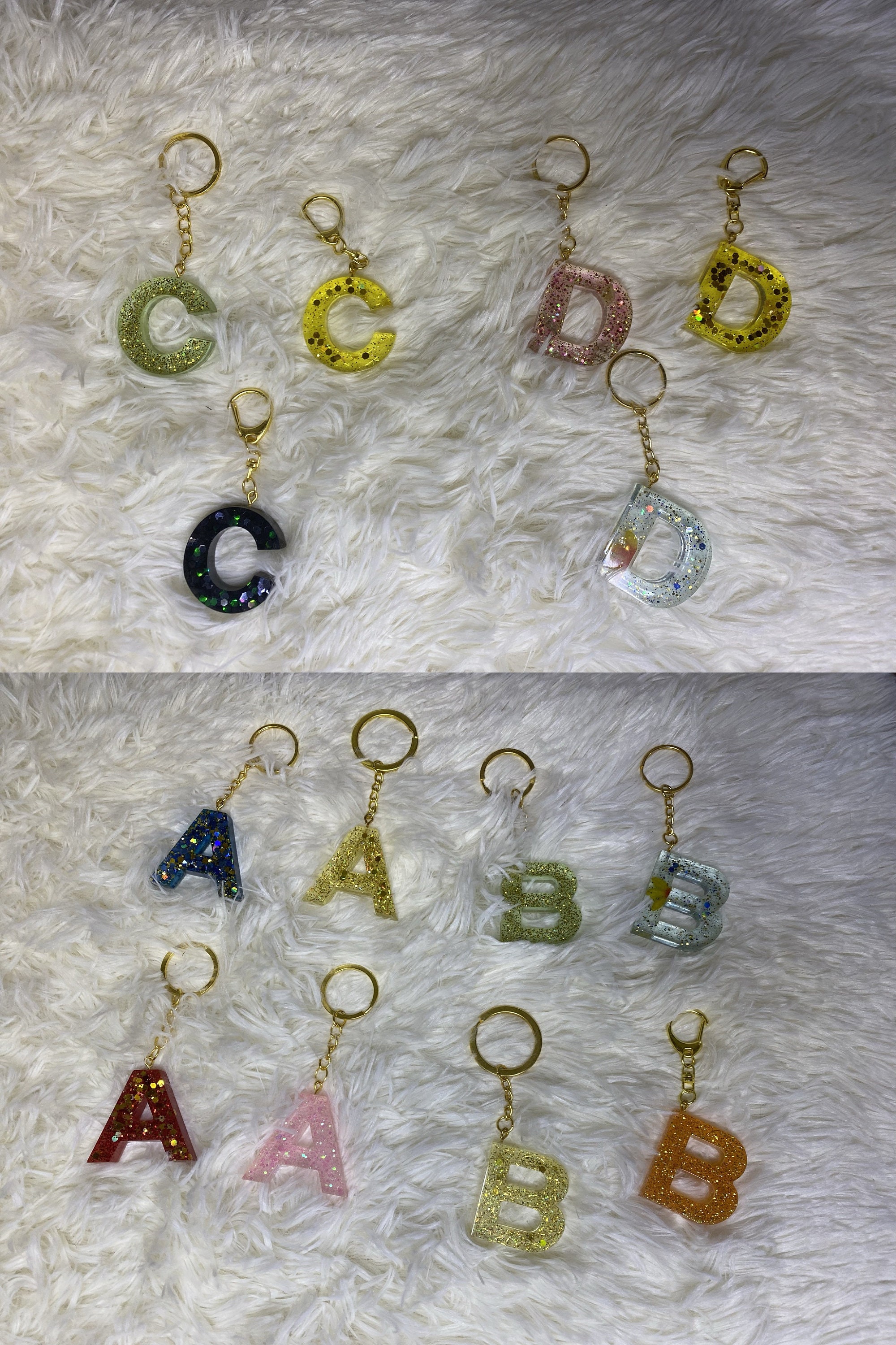 BLOWOUT SALE Epoxy Alphabet and Character Keychains. - Etsy