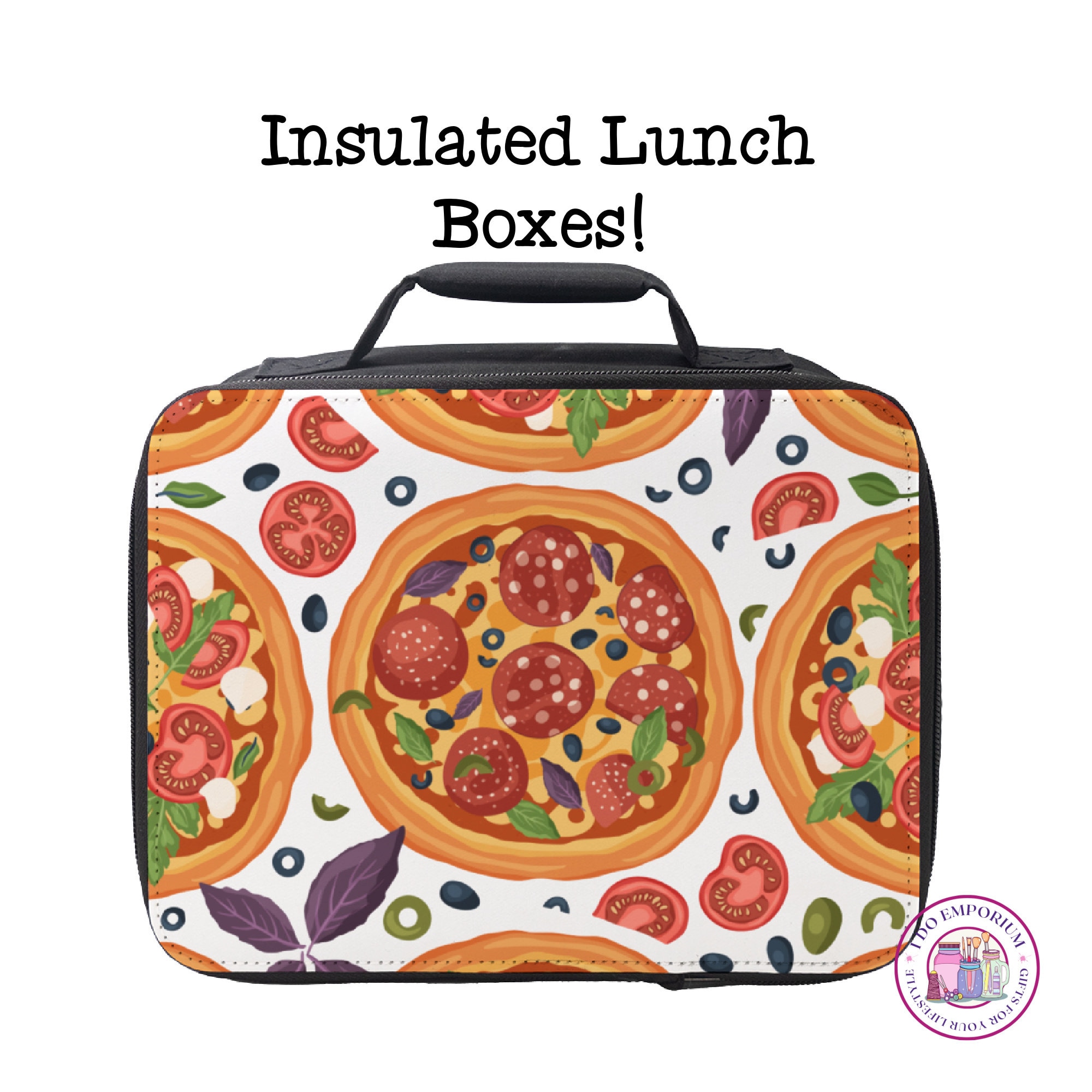 Insulated Lunch Bag, Pizza Lovers Lunch Tote, Office Lunch Box, for ...