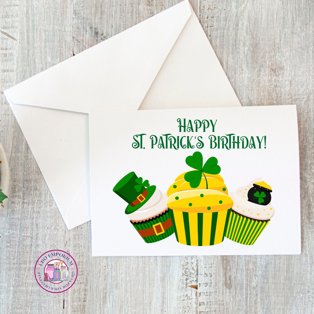 Saint Patrick's Day Birthday Card, March 17th Birthday Card, Customized ...
