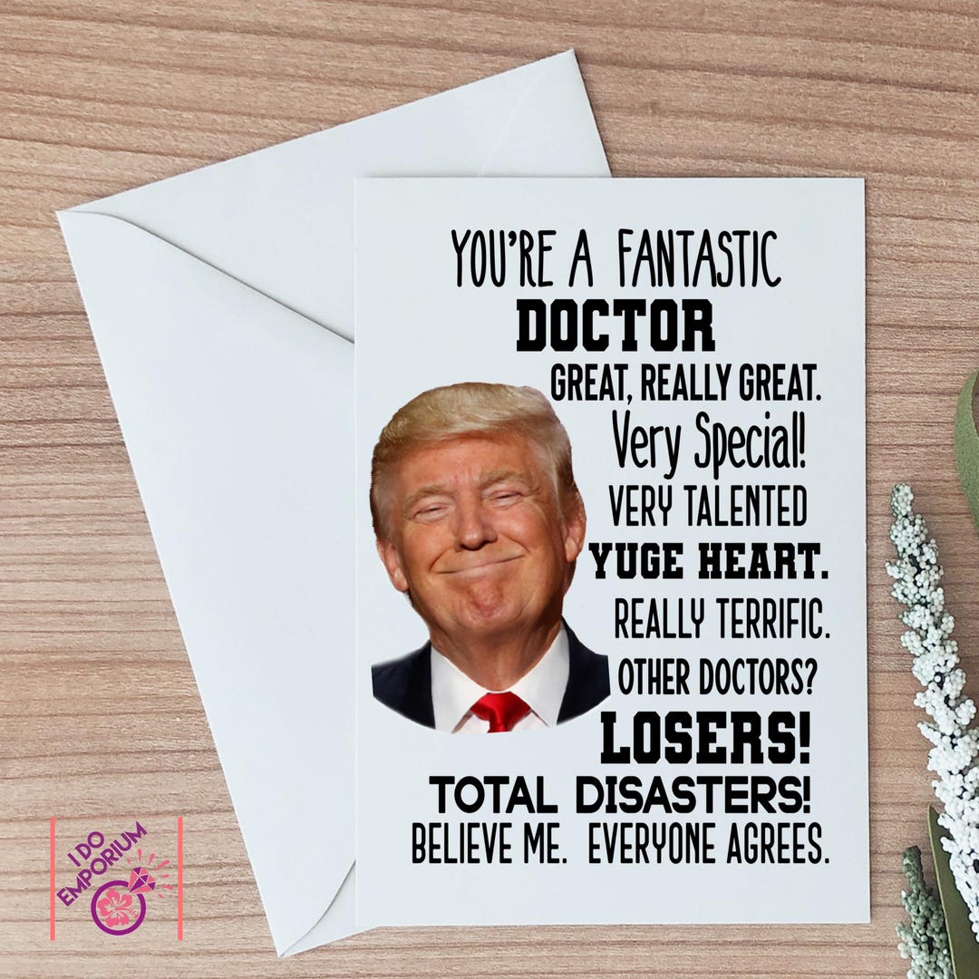 Trump Card for Doctor, Doctor's Day Card, Gift for Surgeon ...