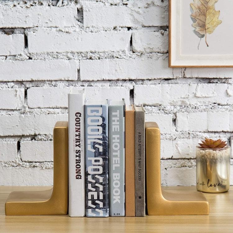 Home & Living Minimal Bookend Bookend Modern Bookends Cement Bookend ...