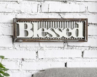 Metal Blessed Sign | Etsy