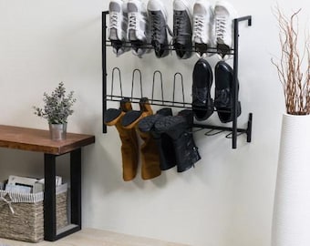 Wall Mounted Shoe Rack | Etsy